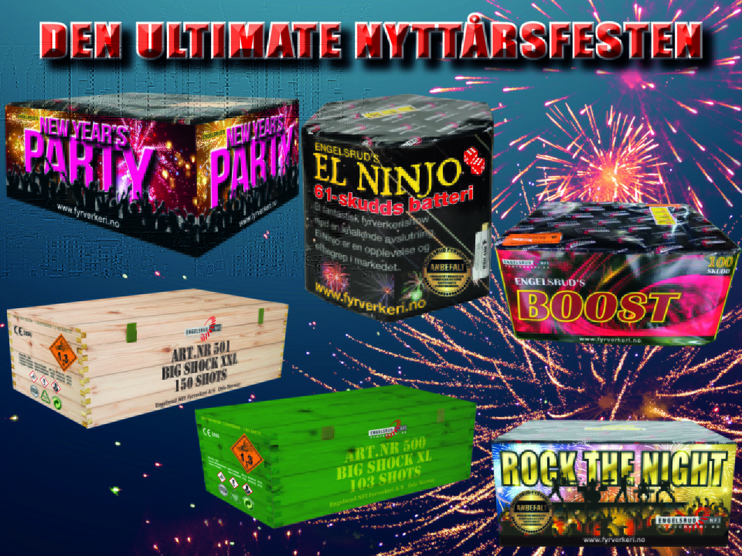 Våre anbefalinger - Engelsrud NFI Fyrverkeri - Fyrverkeri over hele landet